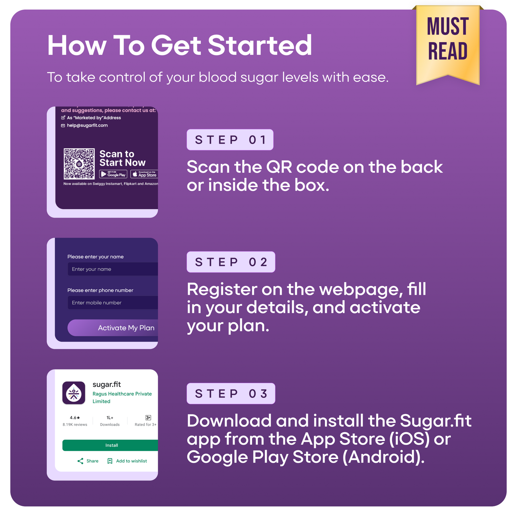 Sugar.fit Smart Glucose Monitor – Real Time Blood Sugar Level Tracking ...